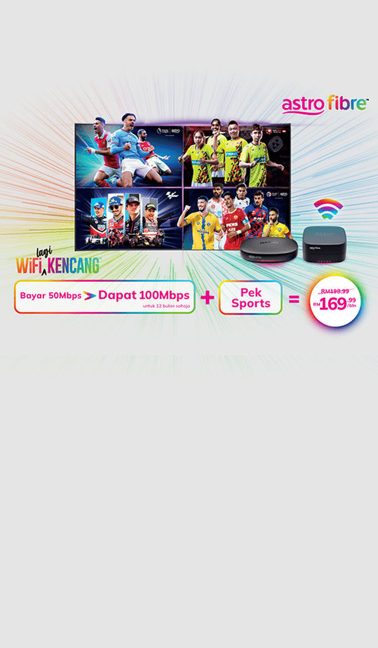 WiFi Kencang 500Mbps hanya RM90/bln. Harga tetap selama 24 bulan