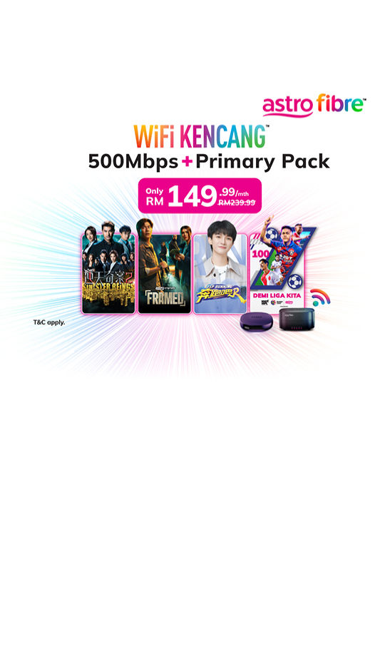 WiFi Kencang 500Mbps for only RM90/mth. Fixed price for 24 months